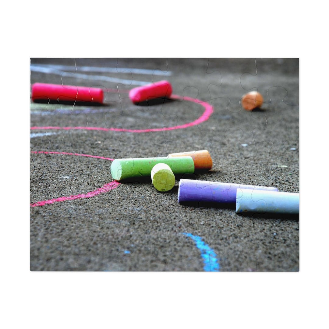 Sidewalk Chalk Jigsaw Puzzle - Variety of Piece Counts - Great Gift for ...