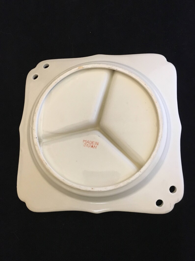 Vintage Divided Square Dish - Etsy