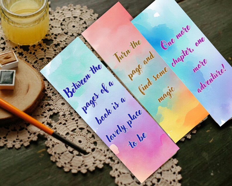 Whimsical Bookmarks | Printable Set of 4 | Cute Aesthetic Reading ...
