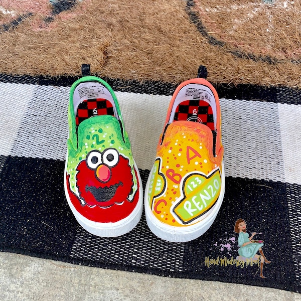 Elmo Shoes - Etsy