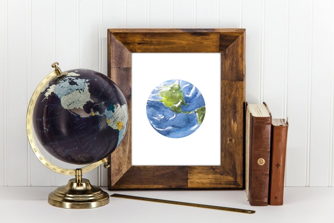 Earth Print, Earth Wall Decor, Earth Wall Art, Earth Home Decor ...