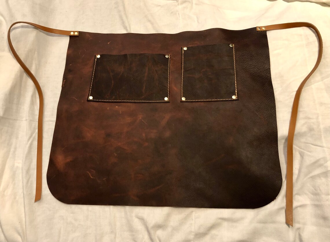 Leather Apron Waist Half Apron Server Bartender Maker Vendor Waitress ...