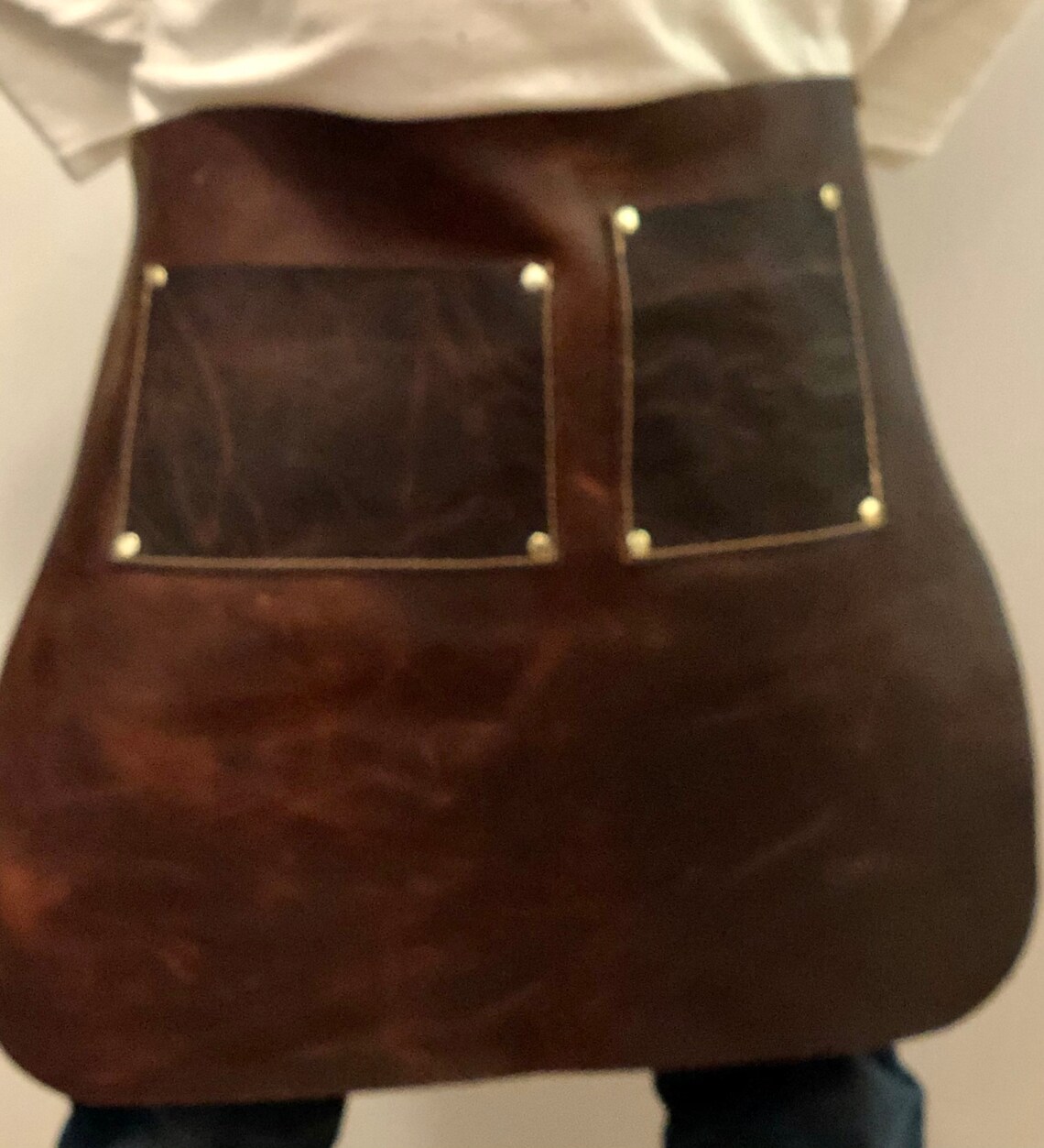 Leather Apron Waist Half Apron Server Bartender Maker Vendor Waitress ...