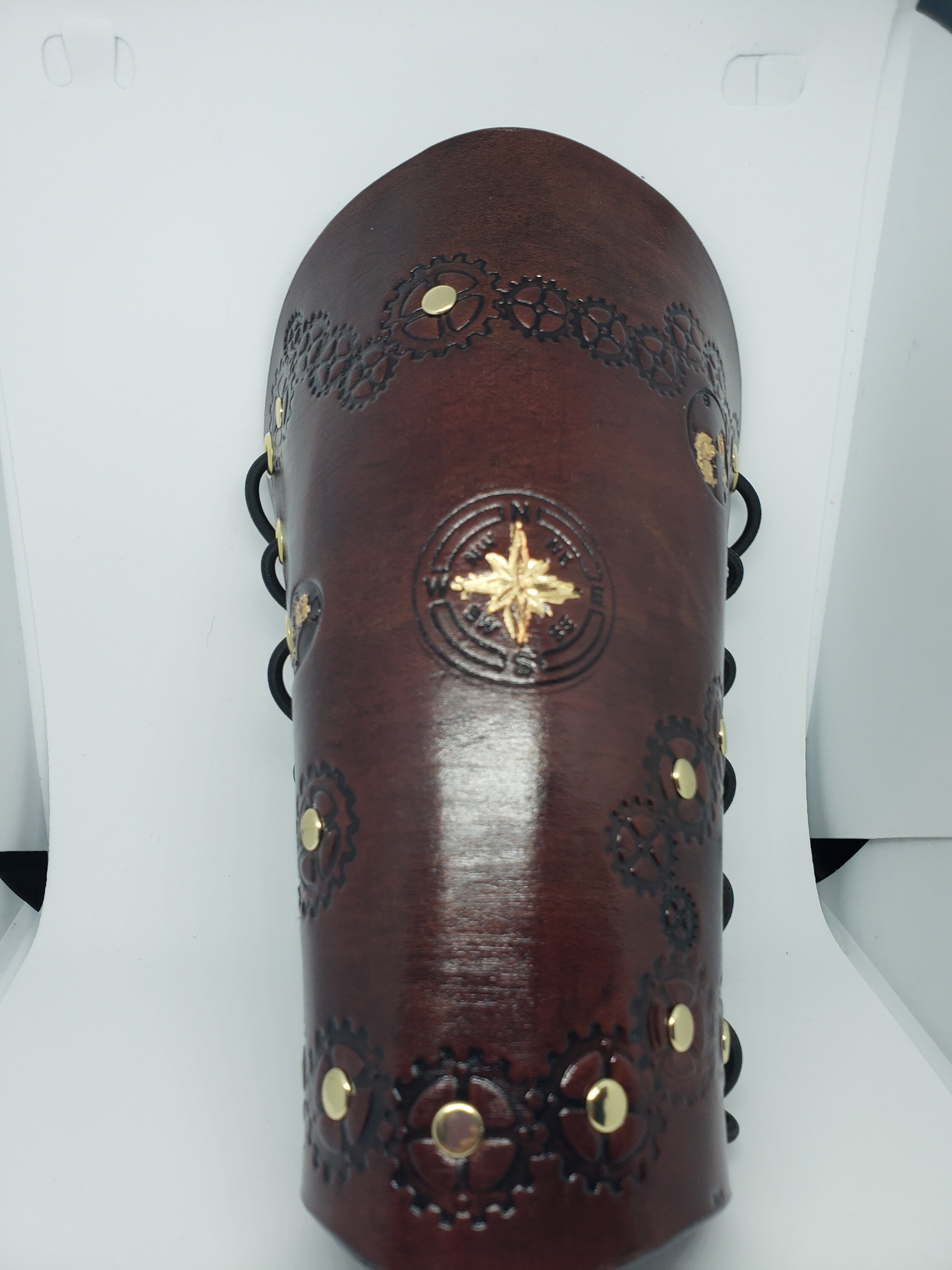 Leather Bracer Bracers Armor Armour Steampunk Gears Compass - Etsy