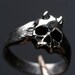 Skull Devil Ring Sterling Silver Skull Ring Skull - Etsy