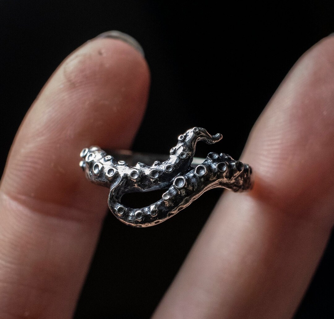 Tentakel-Ring Silberner Oktopus-Ring Sterling-Silber-Schmuck - Etsy ...