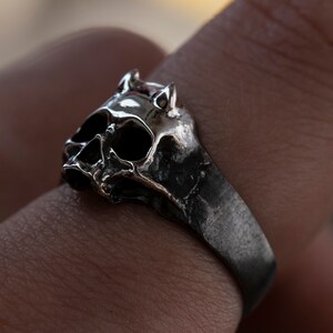 Skull Devil Ring - Sterling Silver - Skull Ring - Skull Jewelry - Etsy