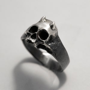 Skull Devil Ring - Sterling Silver - Skull Ring - Skull Jewelry - Etsy