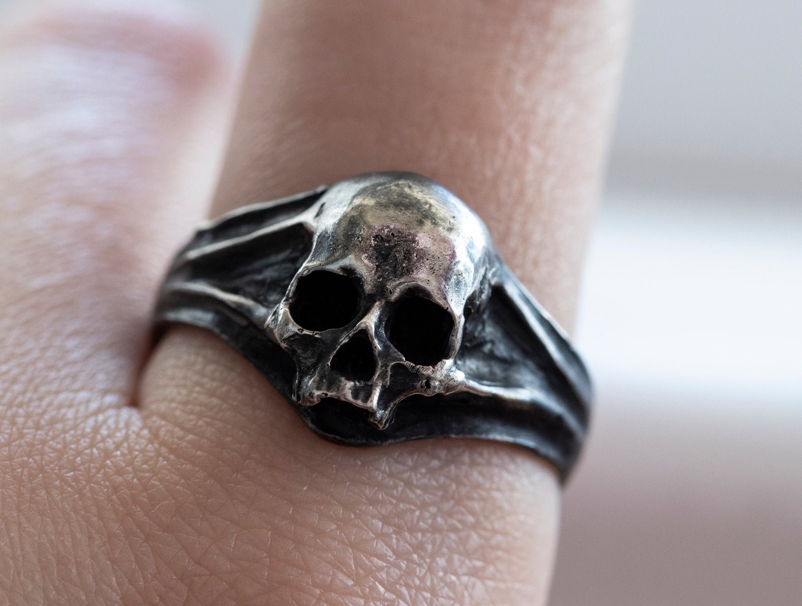 Skull Ring Men - Skull Ring Sterling Silver - Etsy