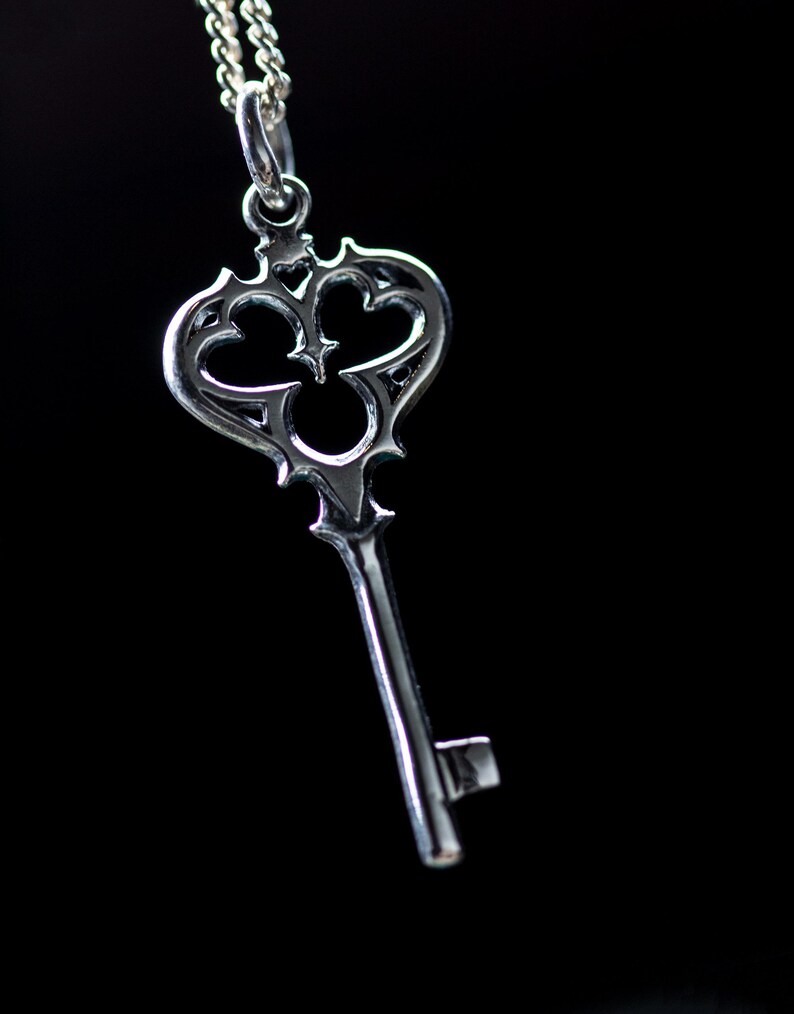 Gothic Key Necklace - Sterling Silver - Mini Necklace - Etsy