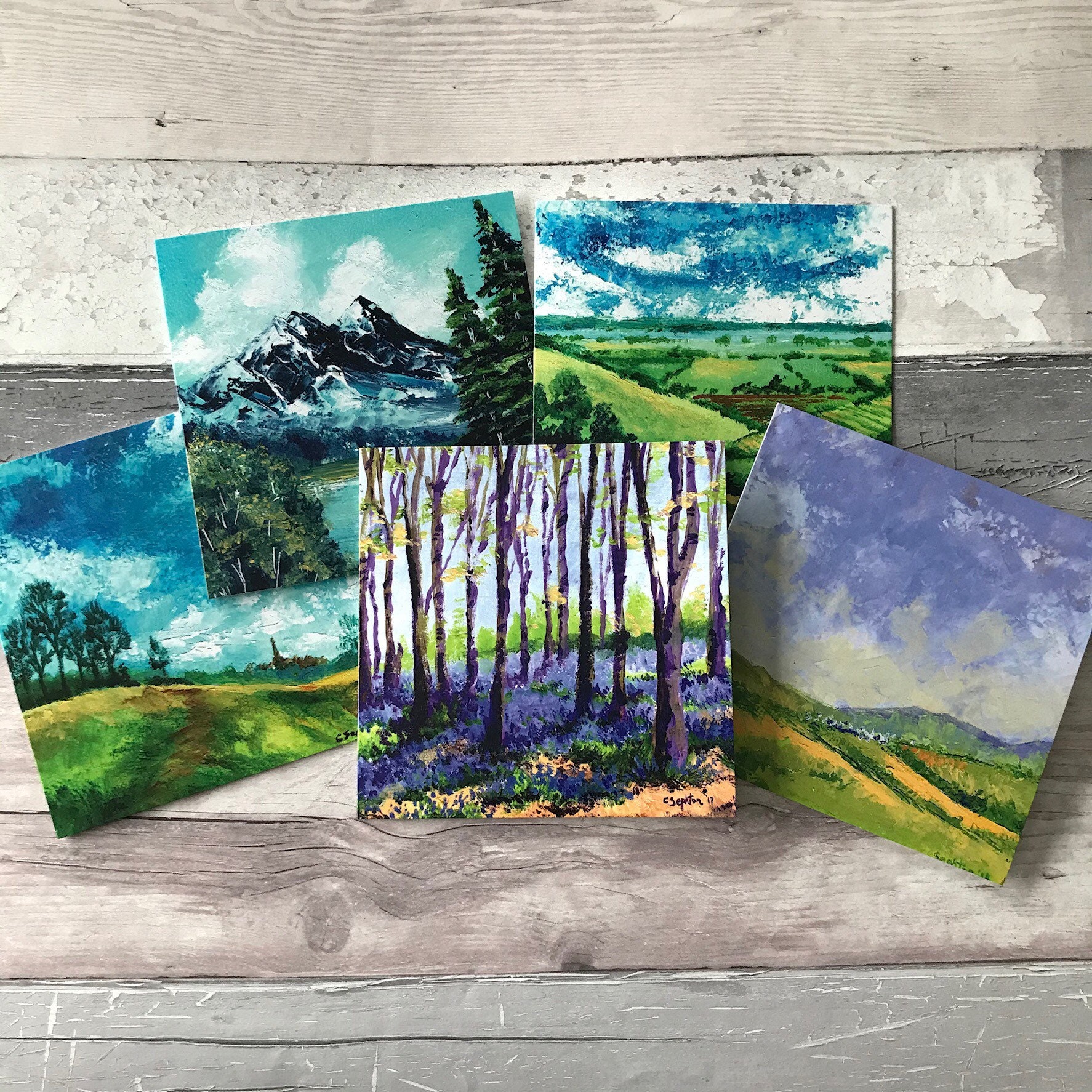Blank Greetings Cards, Pack of 5, Landscape, Art Card, Art Print. - Etsy