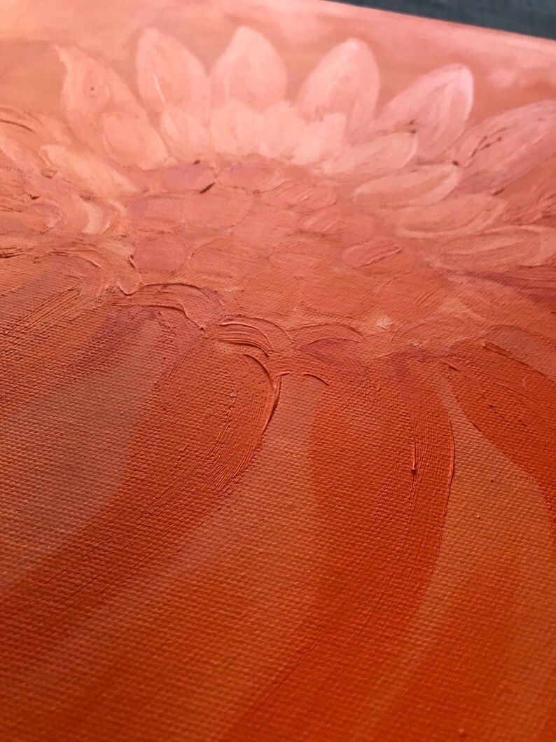 Flowers Original Painting Oil Paint on Box Canvas Triptych - Etsy UK