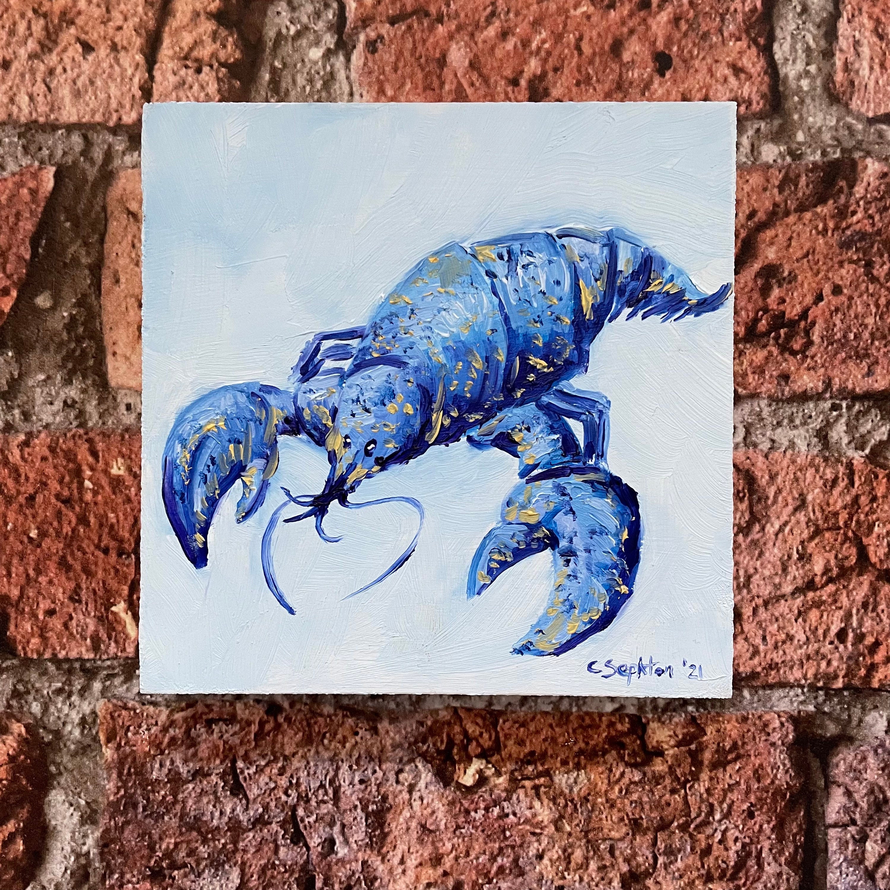 Blue Lobster Painting