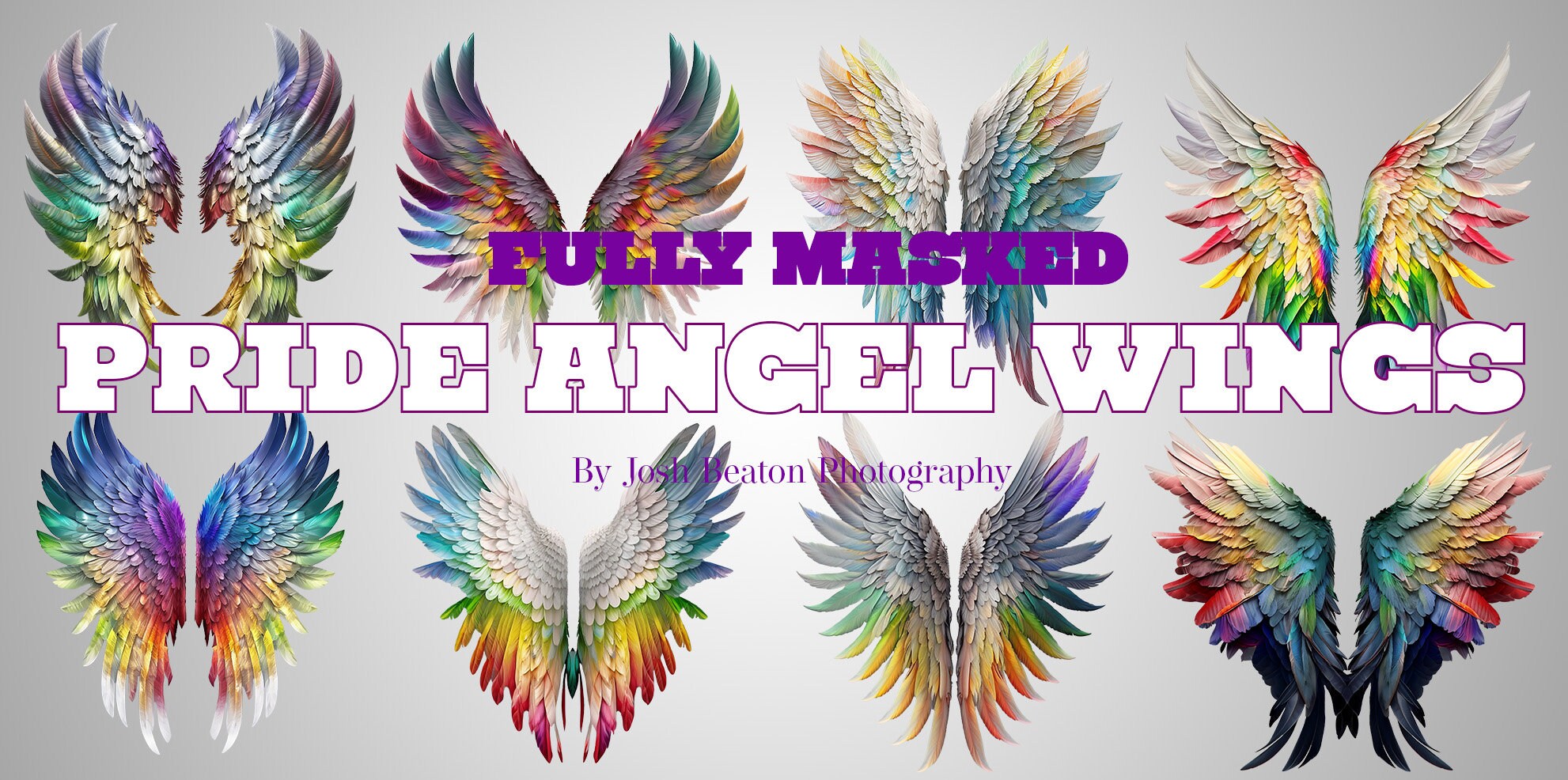 Pride Angel Wings Fully Masked - Etsy