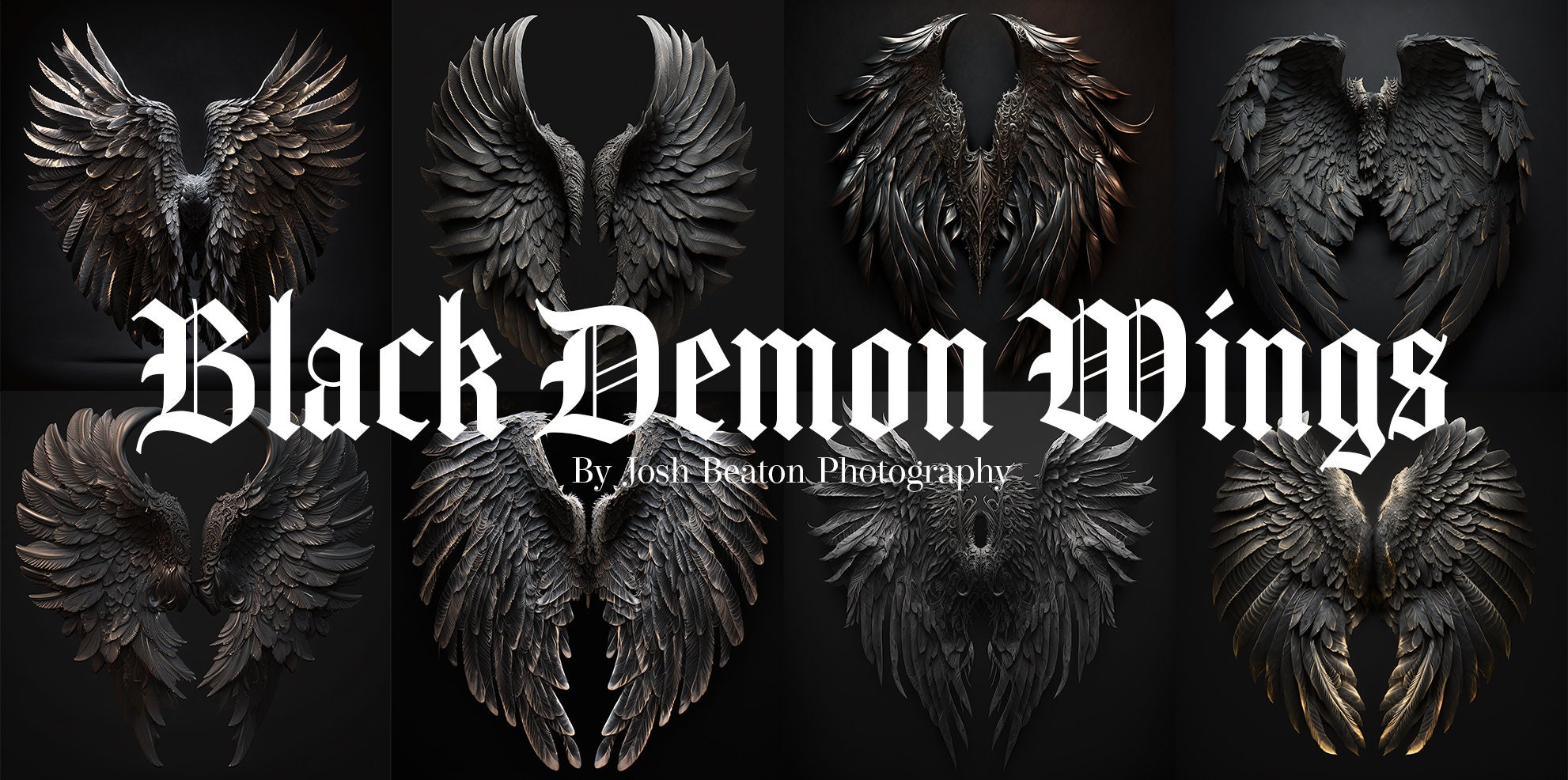 Black Gothic Angel Wings - Etsy