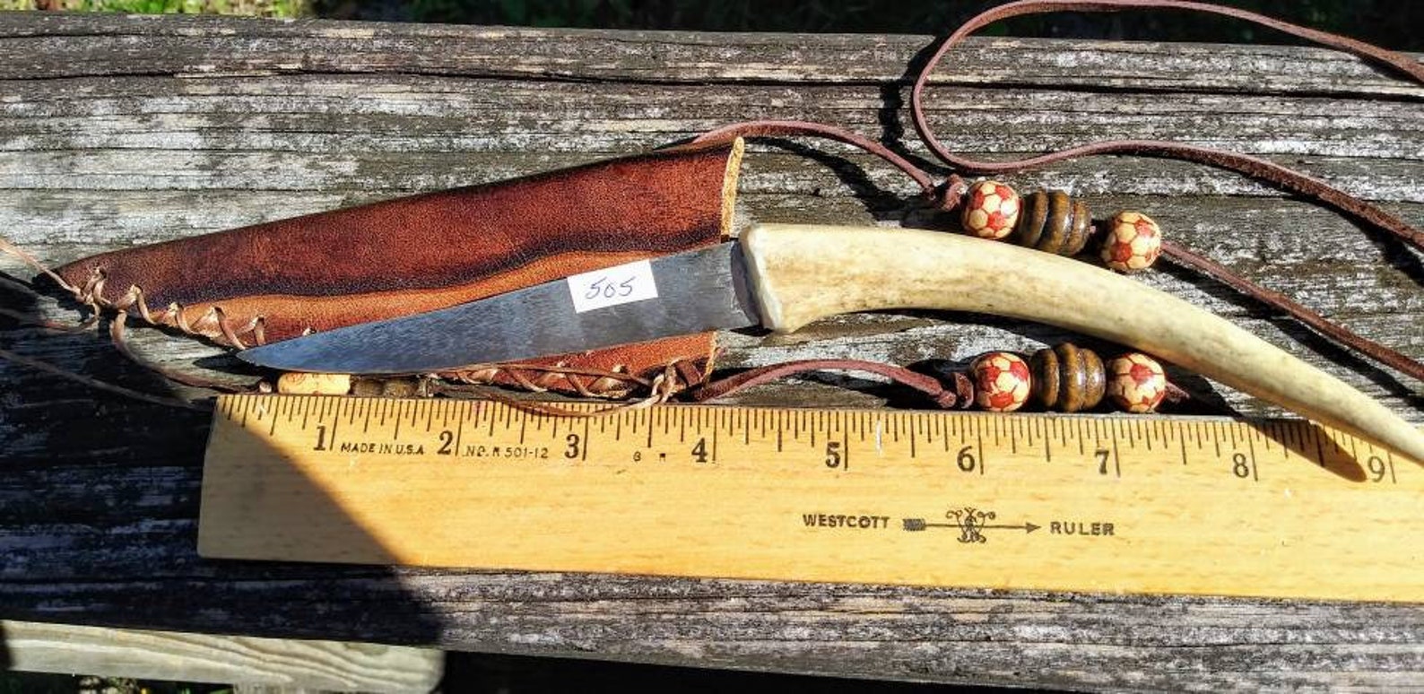 Native American Styled Deer Antler Neck Knife 505 - Etsy