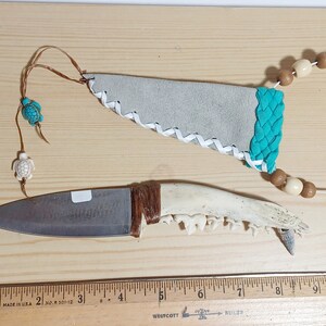 Native American Style Coyote Jaw Bone Knife 758 - Etsy