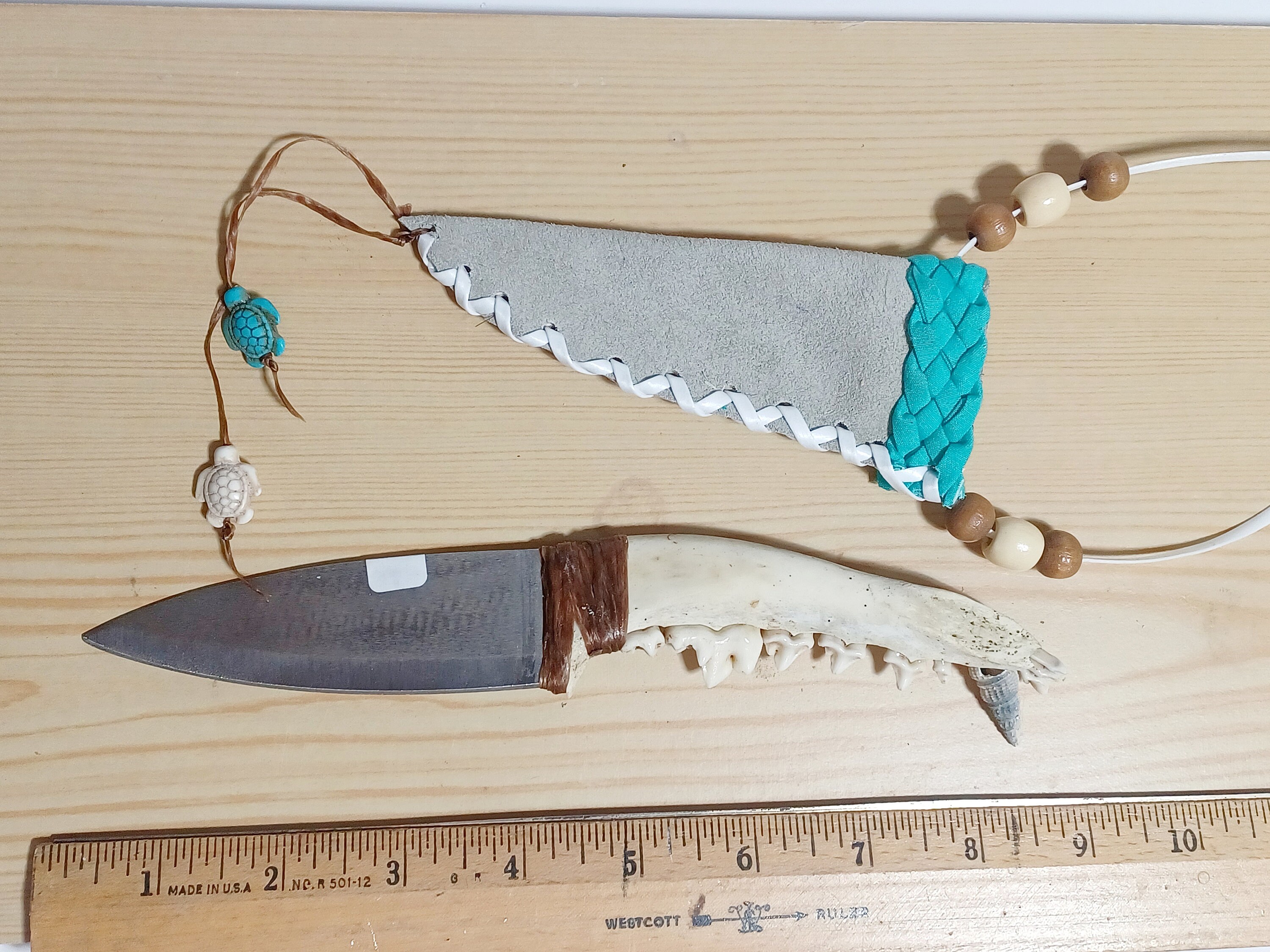 Native American Style Coyote Jaw Bone Knife 758 - Etsy