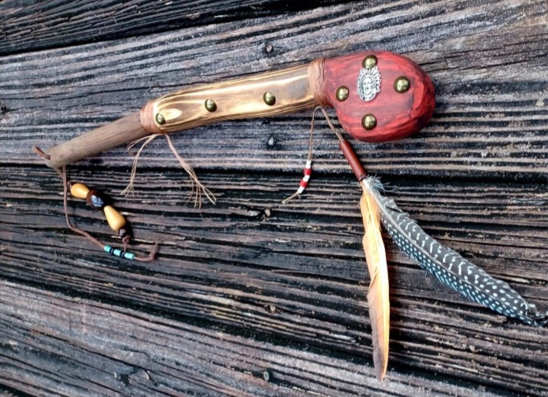 Native American Style Ball War Club 44 - Etsy