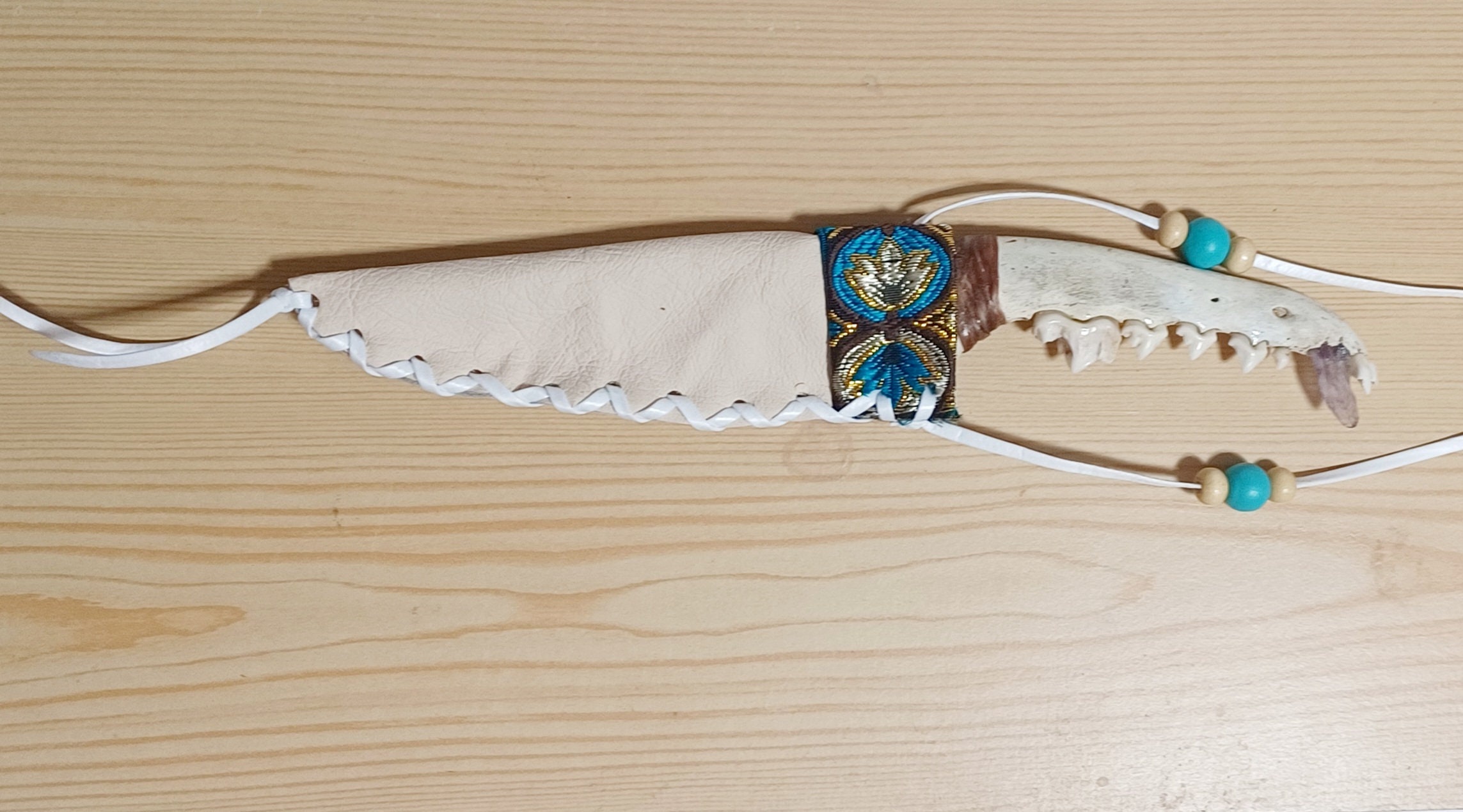Native American Style Coyote Jaw Bone Knife 759 - Etsy