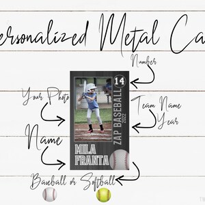 Personalized Metal Baseball Card, Trading Card, Memory Sentimental Gift ...