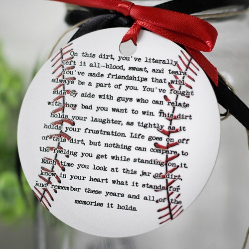 Jar of Dirt BASEBALL Boys Team Personalized Metal Tag - Etsy