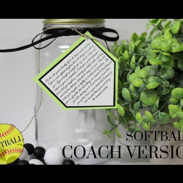 Softball Dirt Jar - Etsy