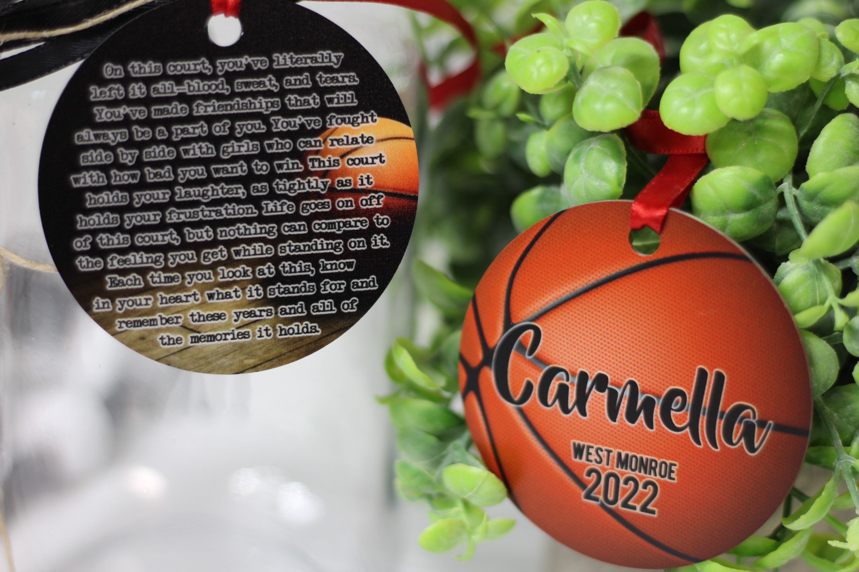 Basketball Personalized Metal Tag Motivational Memory Sentimental Quote ...