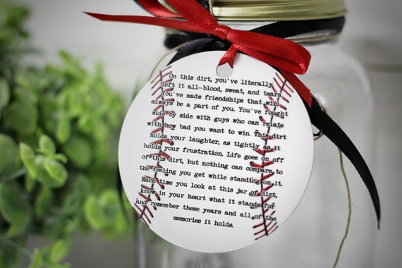 Jar of Dirt BASEBALL Boys Team Personalized Metal Tag - Etsy