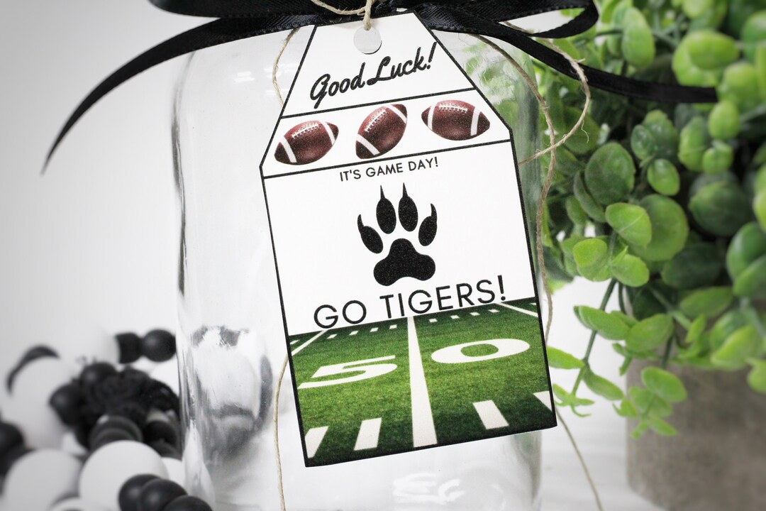 Personalized Football Good Luck Tag, Team Tags Printable for Treat Bags ...