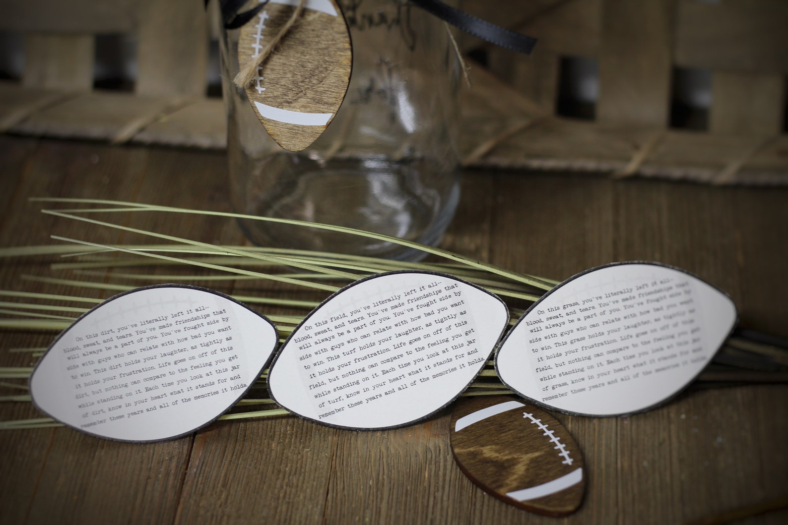 Jar of Dirt, Grass, or Turf FOOTBALL Team Printable Instant Download ...