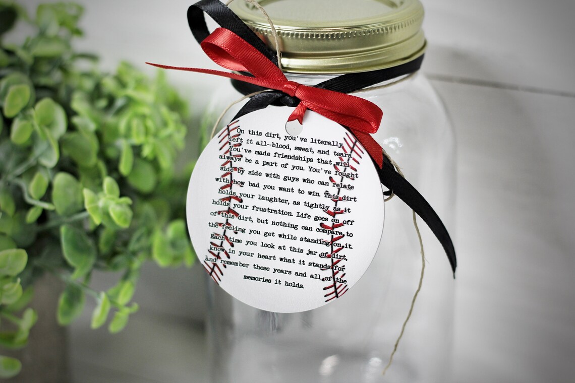 Jar of Dirt BASEBALL Boys Team Personalized Metal Tag - Etsy