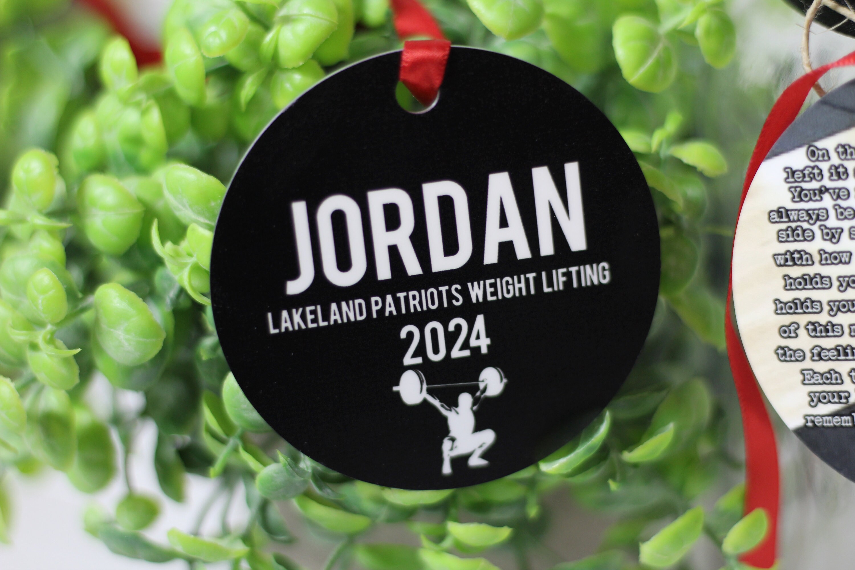 Power Lifting Team Personalized Metal Tag on This Mat Quote ...