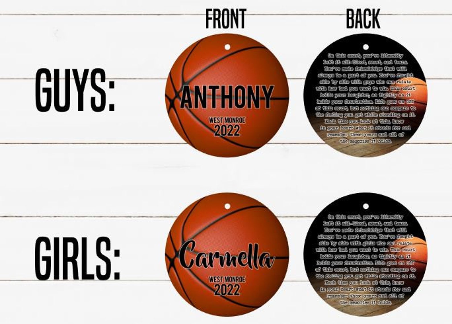 Basketball Personalized Metal Tag Motivational Memory Sentimental Quote ...