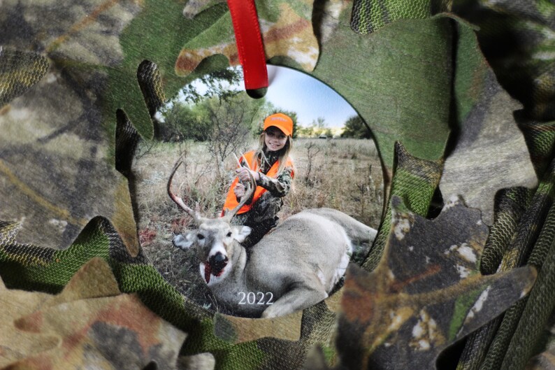 Personalized Hunting Photo Ornament, Deer Hunter Sportsman Gift ...