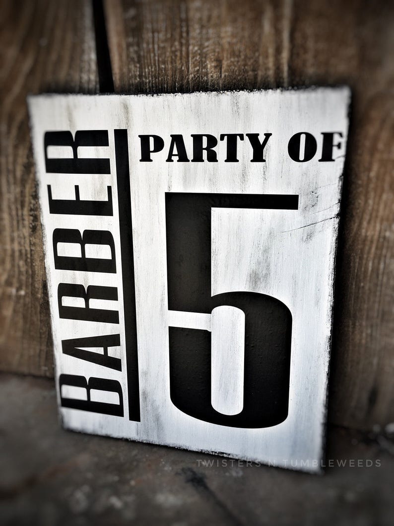 Party of Sign Family Last Name Number Wood Sign Rustic Country | Etsy