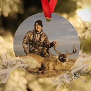 Personalized Hunting Photo Ornament, Deer Hunter Sportsman Gift ...