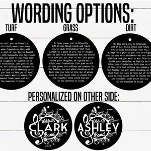 Jar of Dirt Marching BAND Personalized Metal Tag, Motivational Memory ...
