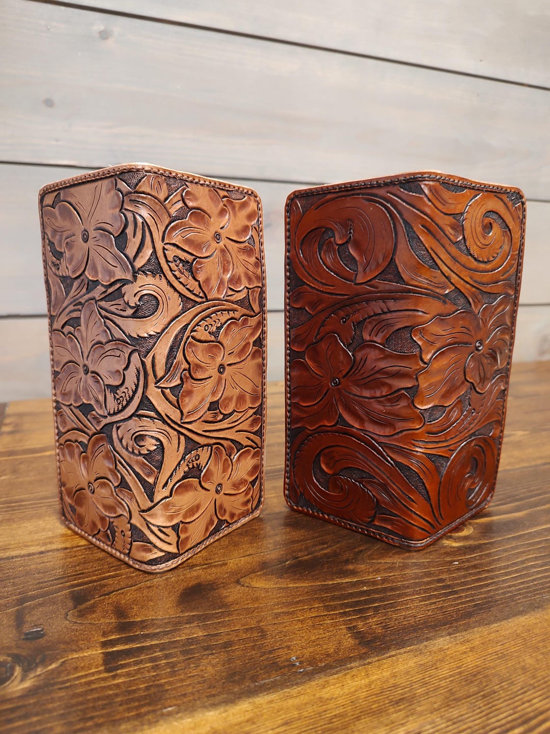 Hand Tooled Roper Wallet - Etsy