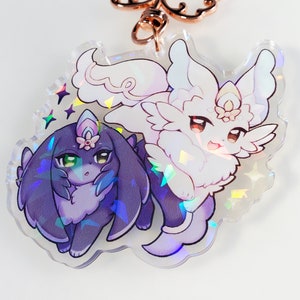 Purrely - Holographic Acrylic Charm - Etsy