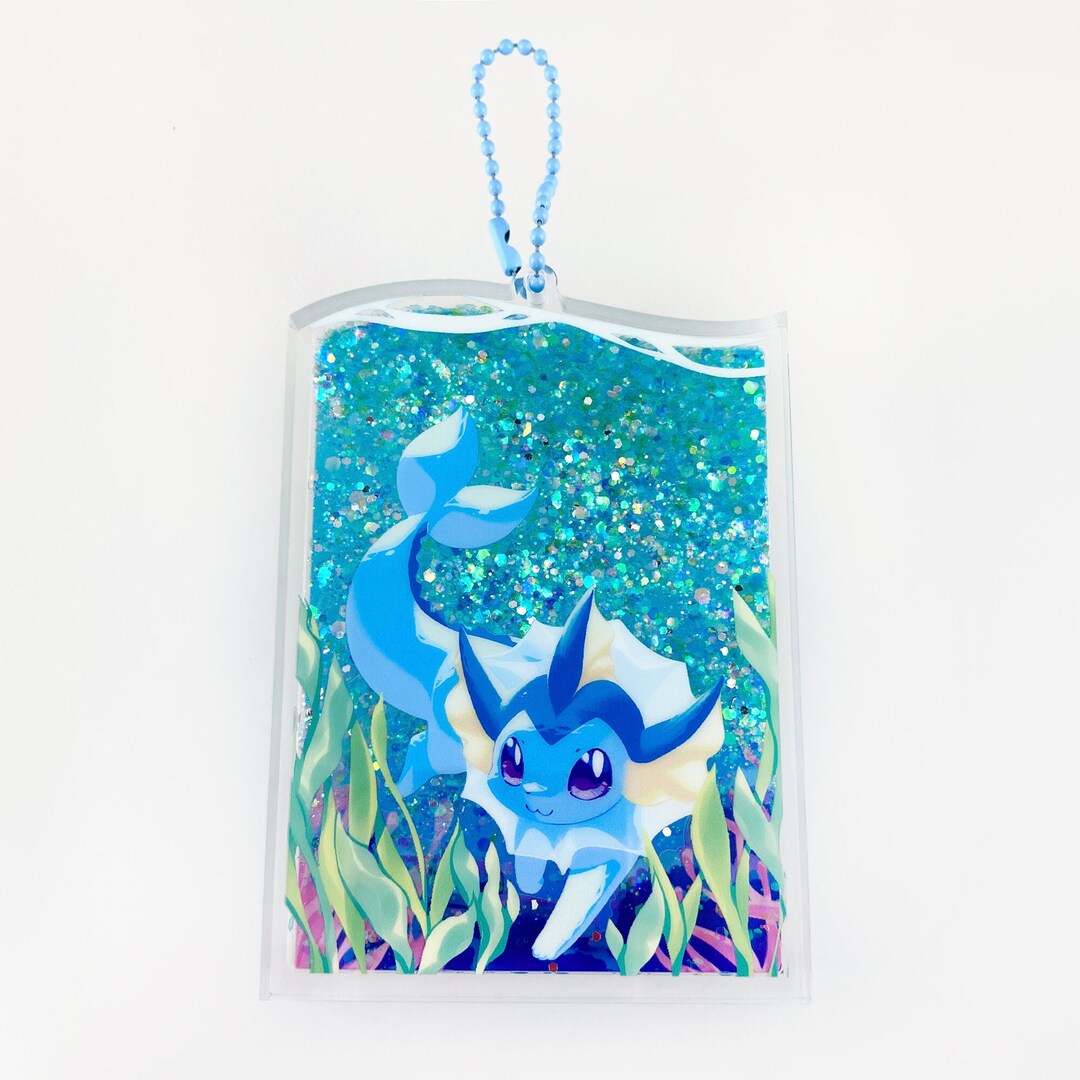 Vaporeon Liquid Quicksand Acrylic Charm - Etsy