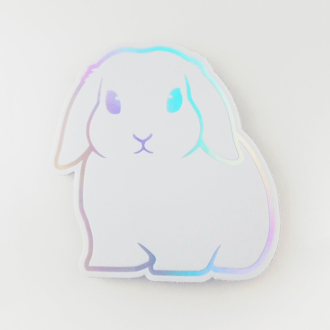 Lop Bun - Holographic Vinyl Sticker - Etsy