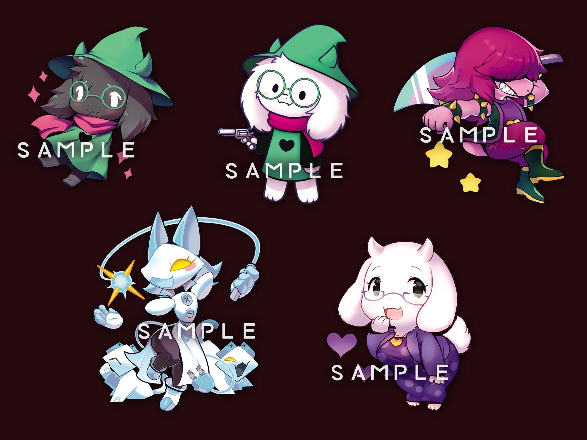Deltarune - Clear Acrylic Charms - Etsy