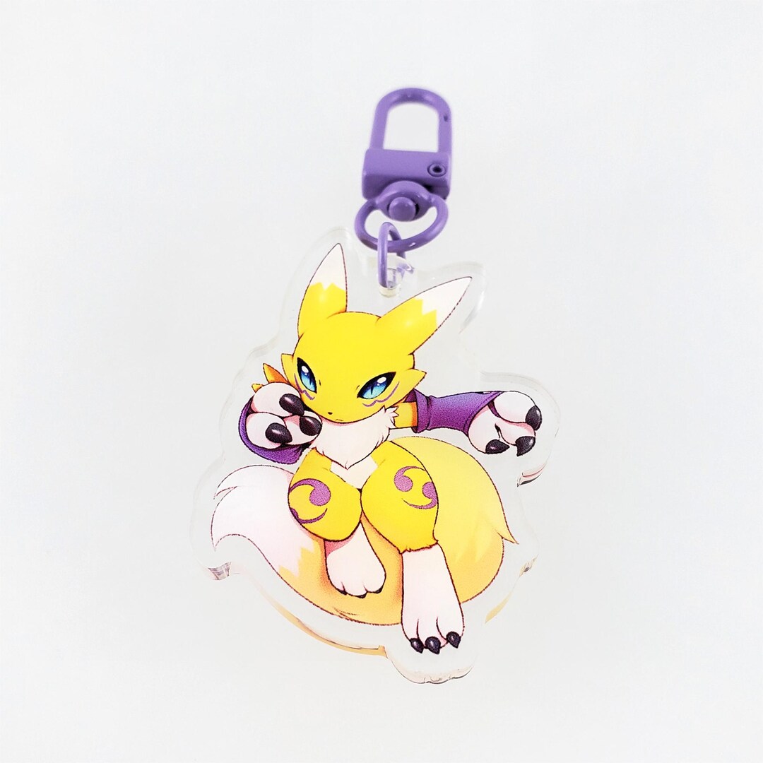 Renamon - Clear Acrylic Charm - Etsy UK