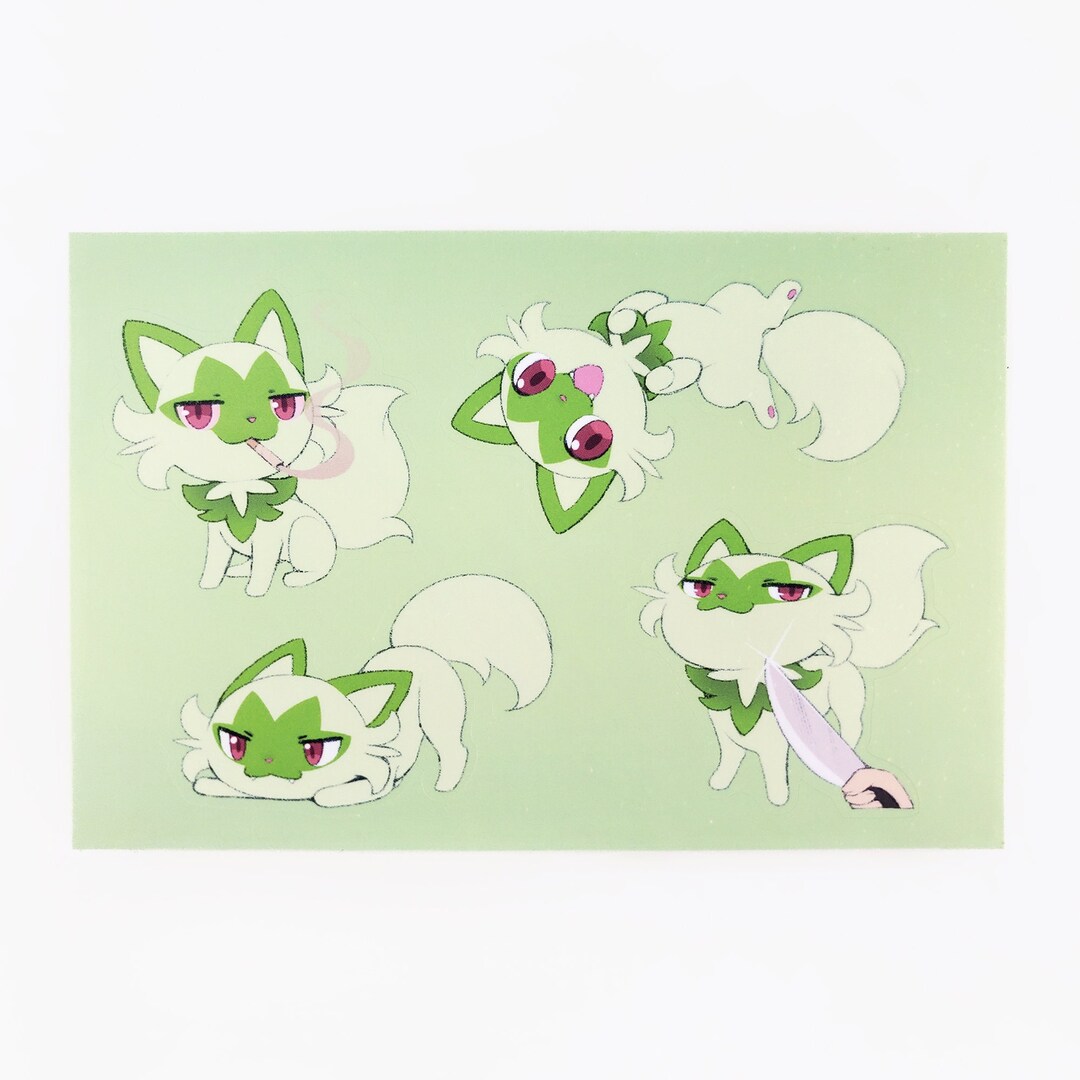 Sprigatito - Vinyl Sticker Sheet - Etsy