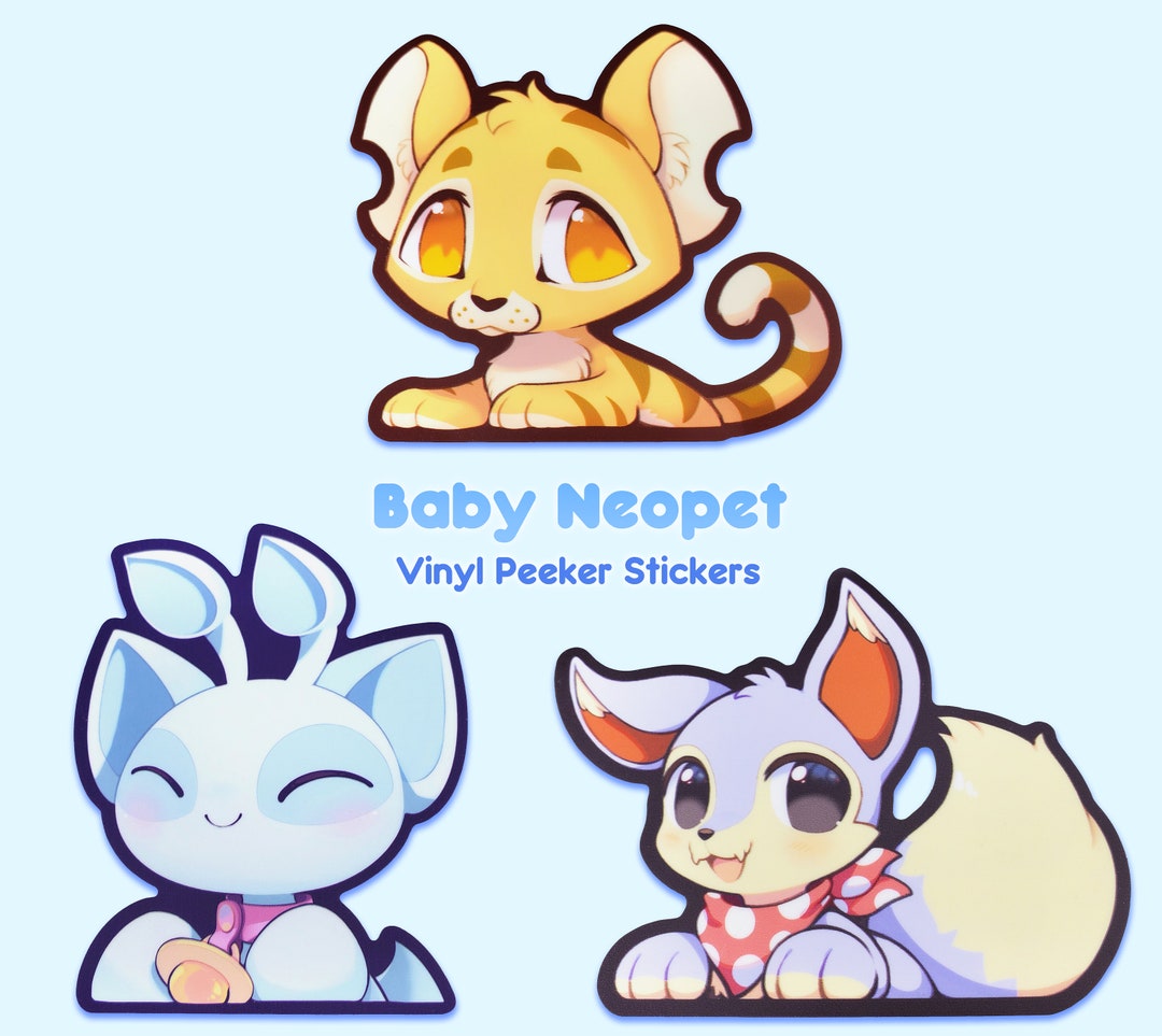 Baby Neopet Peekers - Vinyl Sticker - Etsy
