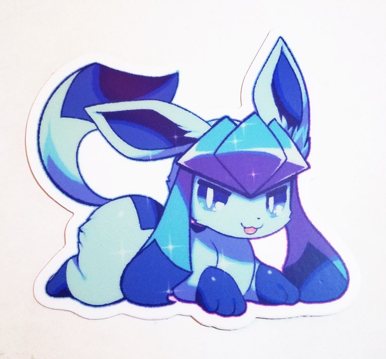 Glaceon Vinyl Sticker - Etsy