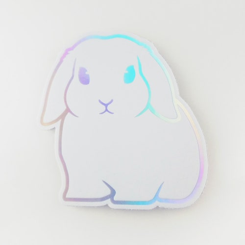 Lop Bunny Sploot Sticker Waterproof Glossy Vinyl Sticker | Etsy