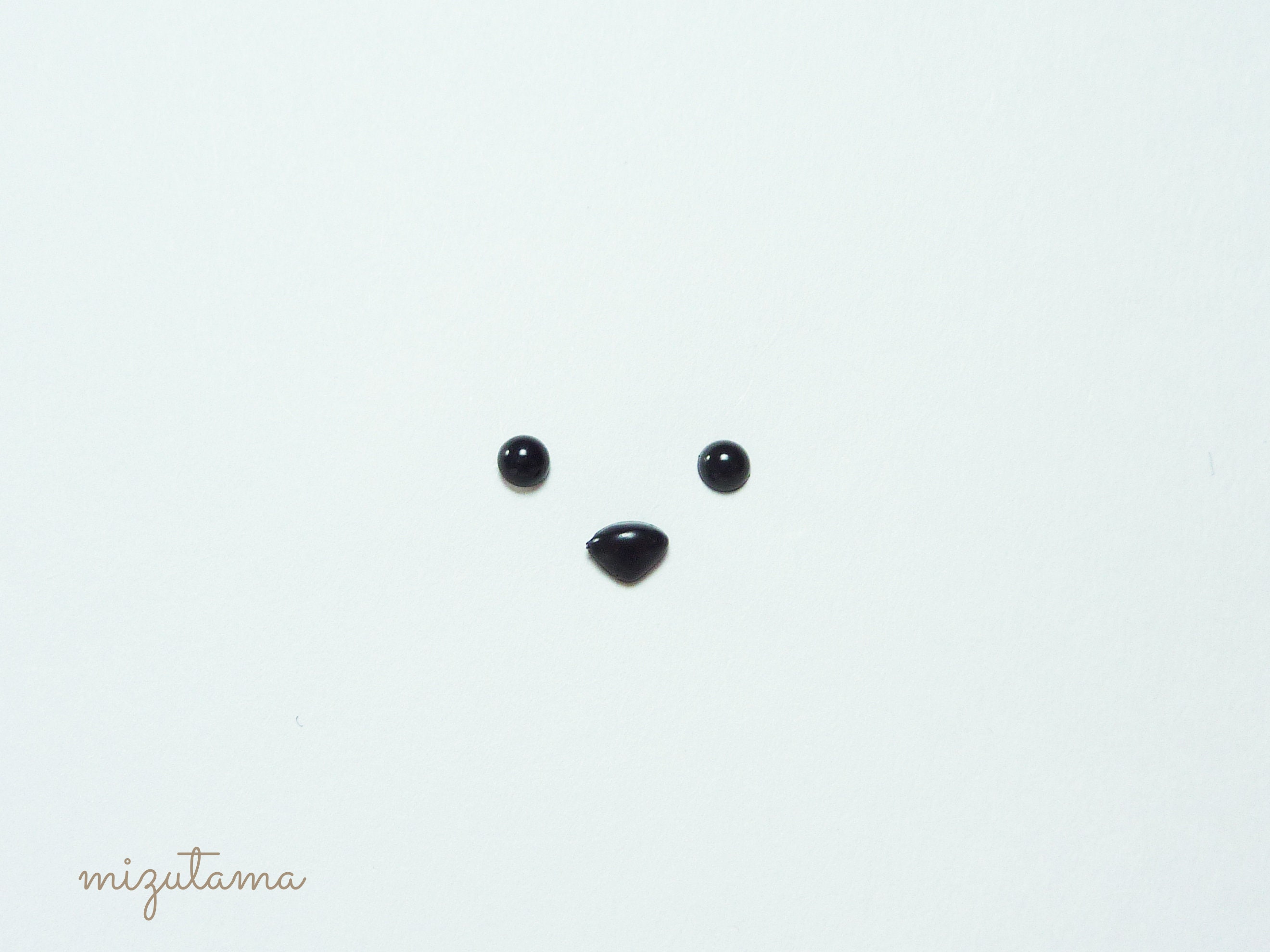 Mini Black Plastic 3mm Eyes & 4.5mm Noses ( 1 Set : 20 Pcs Eyes and 10 ...