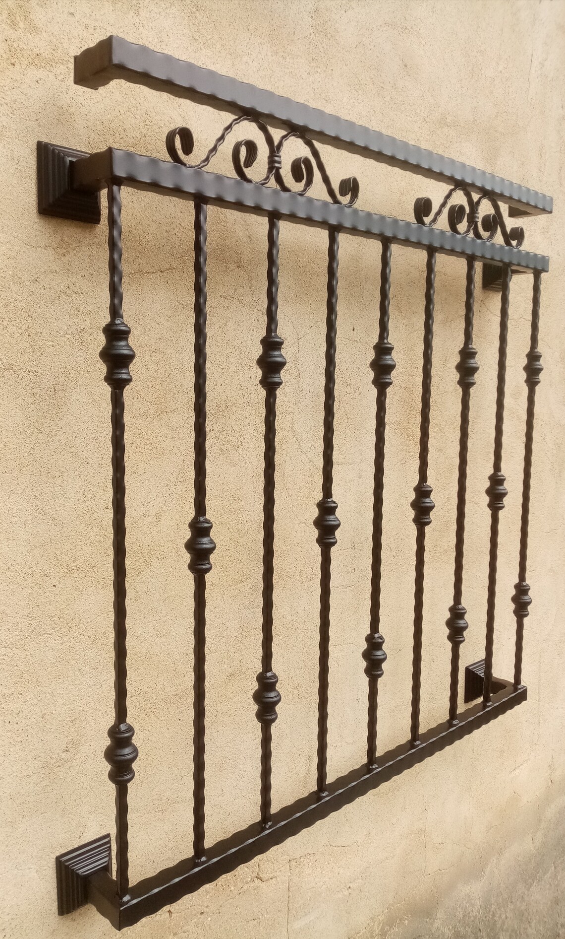 Vintage Wrought Iron French Balcony Railing Unit Handmade - Etsy